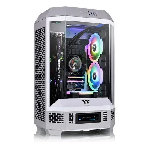 Корпус miniITX Thermaltake The Tower 300 Limestone, Micro-Tower, без БП, серый [ca-1y4-00siwn-00]