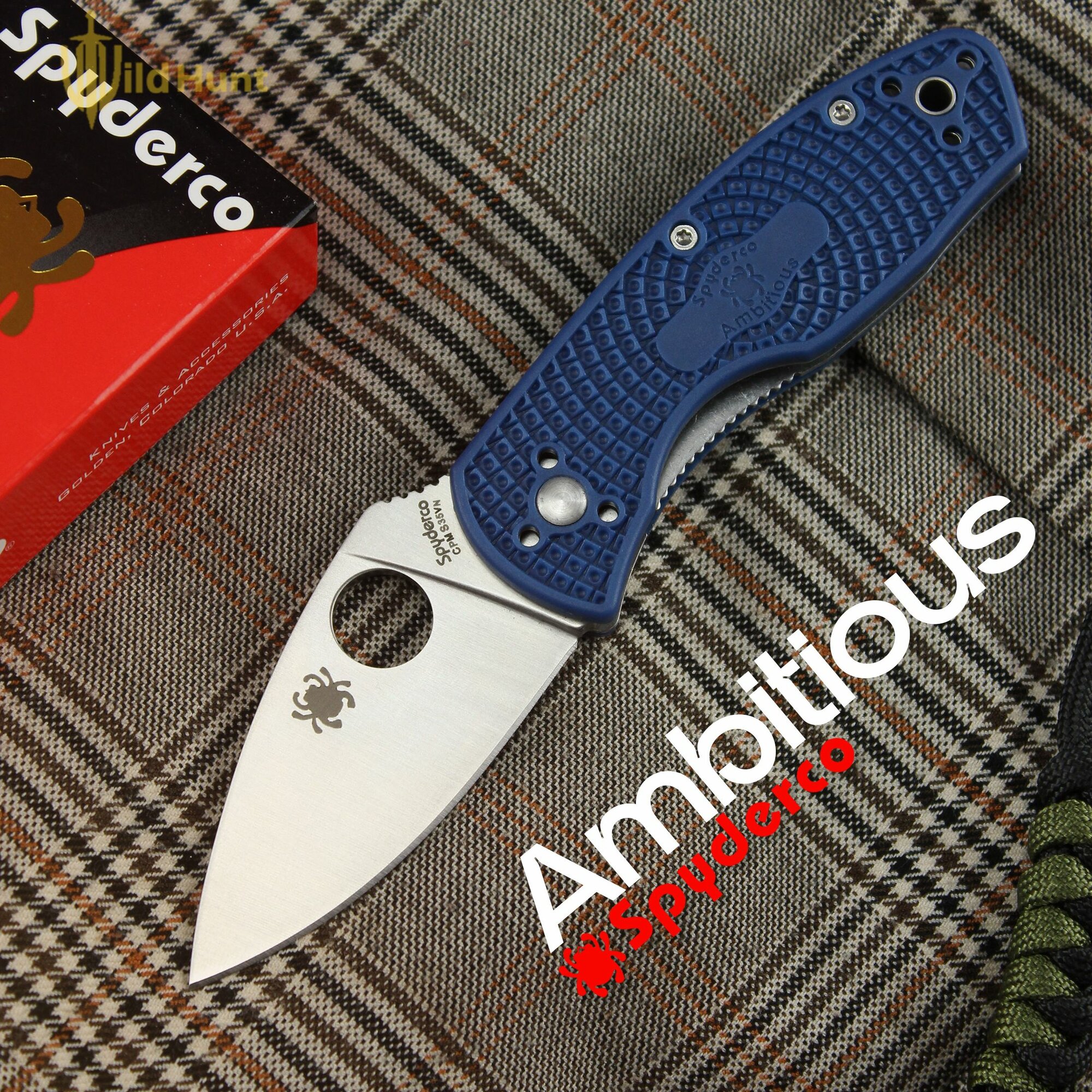 Туристический складной нож WildHunt Ambitious Синий