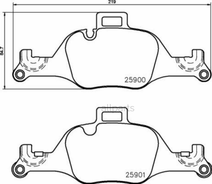 BREMBO P06107 колодки тормозные дисковые, BMW 7 (G11, G12) 07/15-
