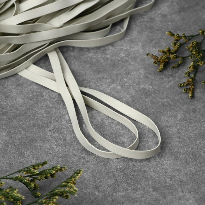 Резинка для рукоделия Арт Узор латексная, 5 мм, 50 м, белая