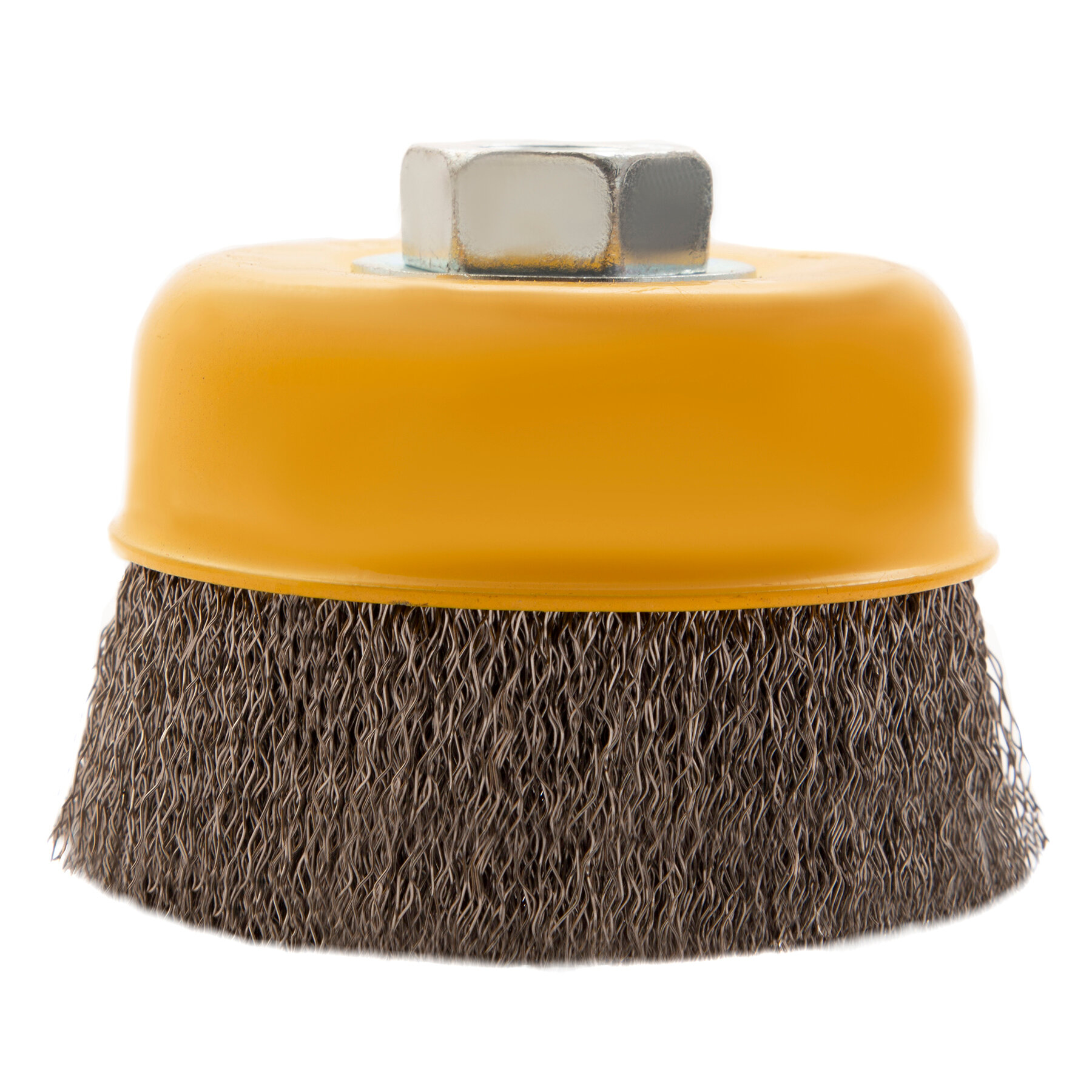 Корщетка для УШМ 75мм чашка (Denzel) /вииая. нерж. проволка арт. 746043/