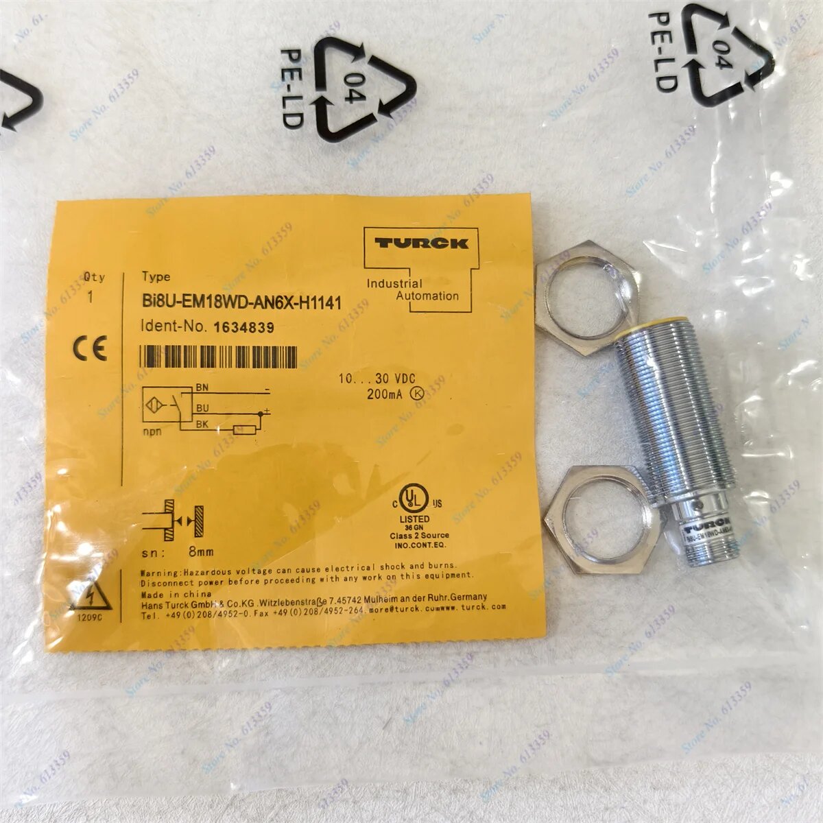 Датчик приближения BI8U-EM18WD -AP6X-H1141 PNP