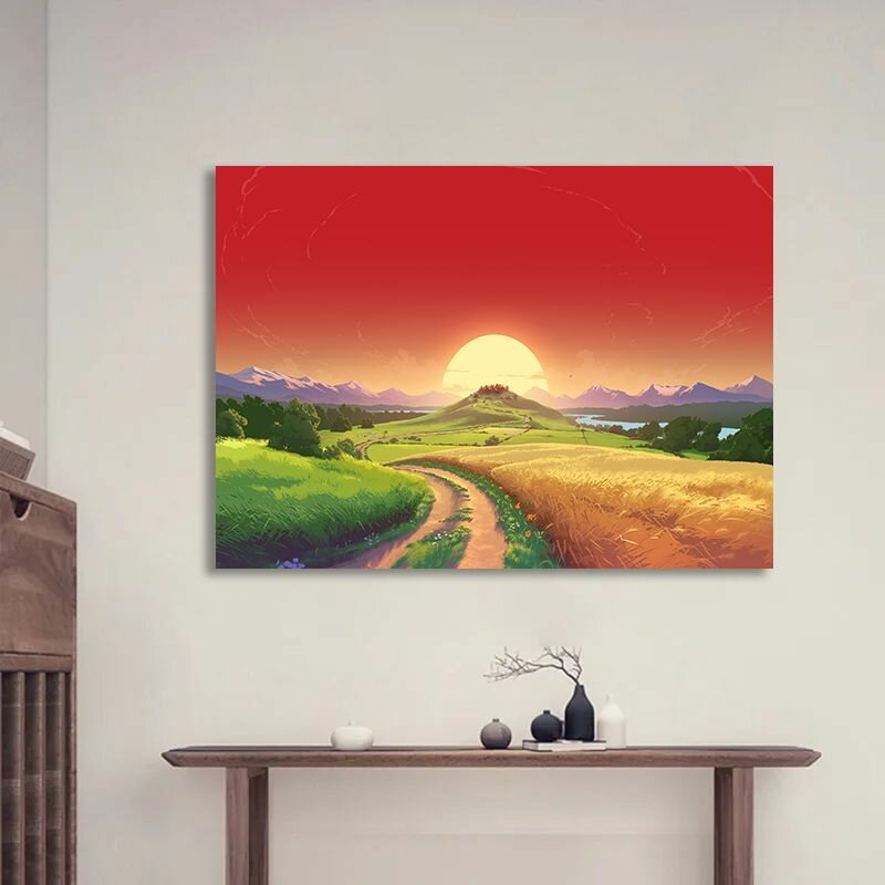 Картина "Красивая природа", на холсте, на подрамнике, 50x70 см