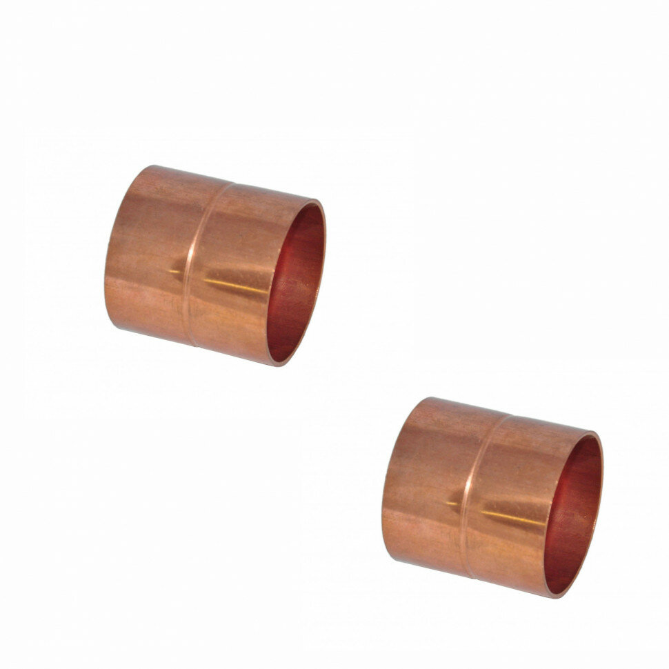 Муфта медная двухраструбная под пайку 1/2 (12) - 2шт NB-М12 (2)