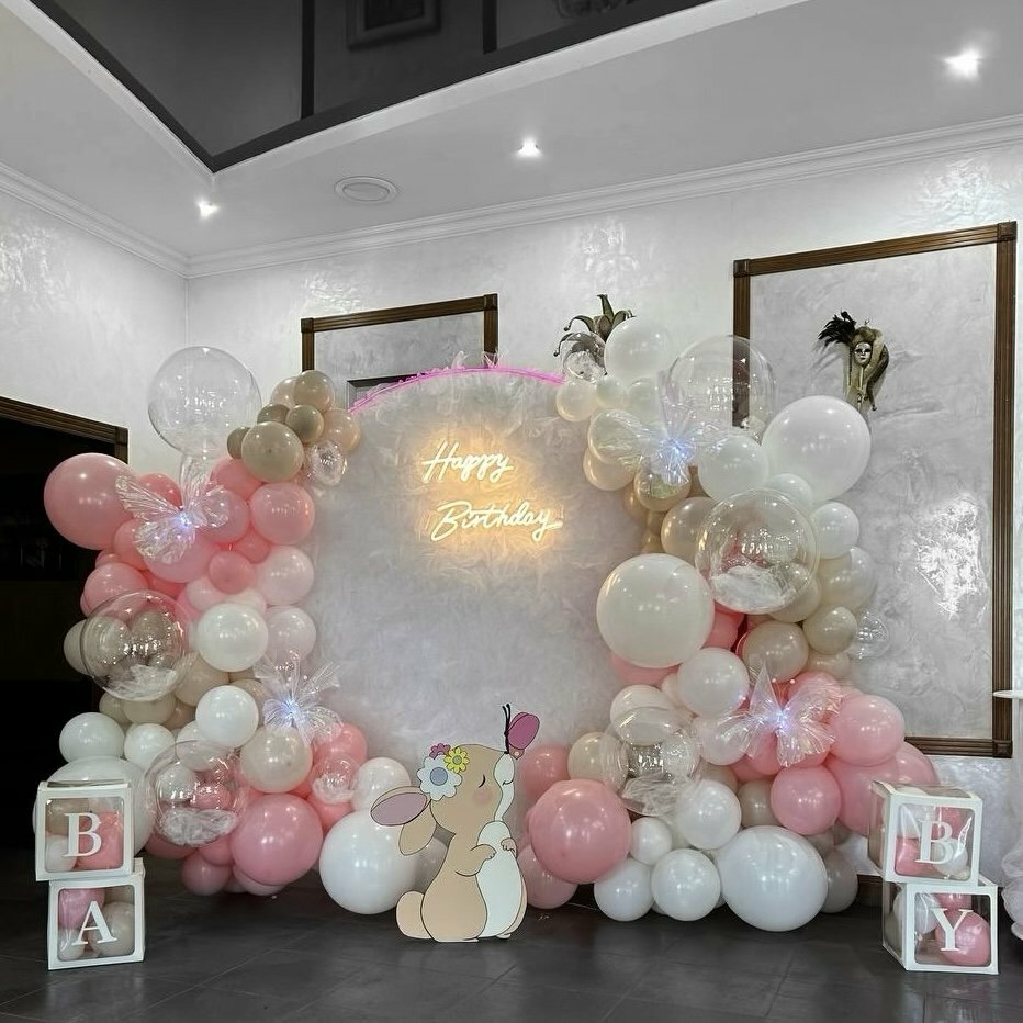 Фотозона из воздушных шаров «Пастельное очарование»