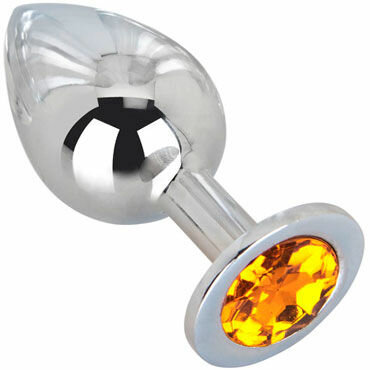 Erotic Fantasy Juicy Orange Большой плаг из стали с кристаллом