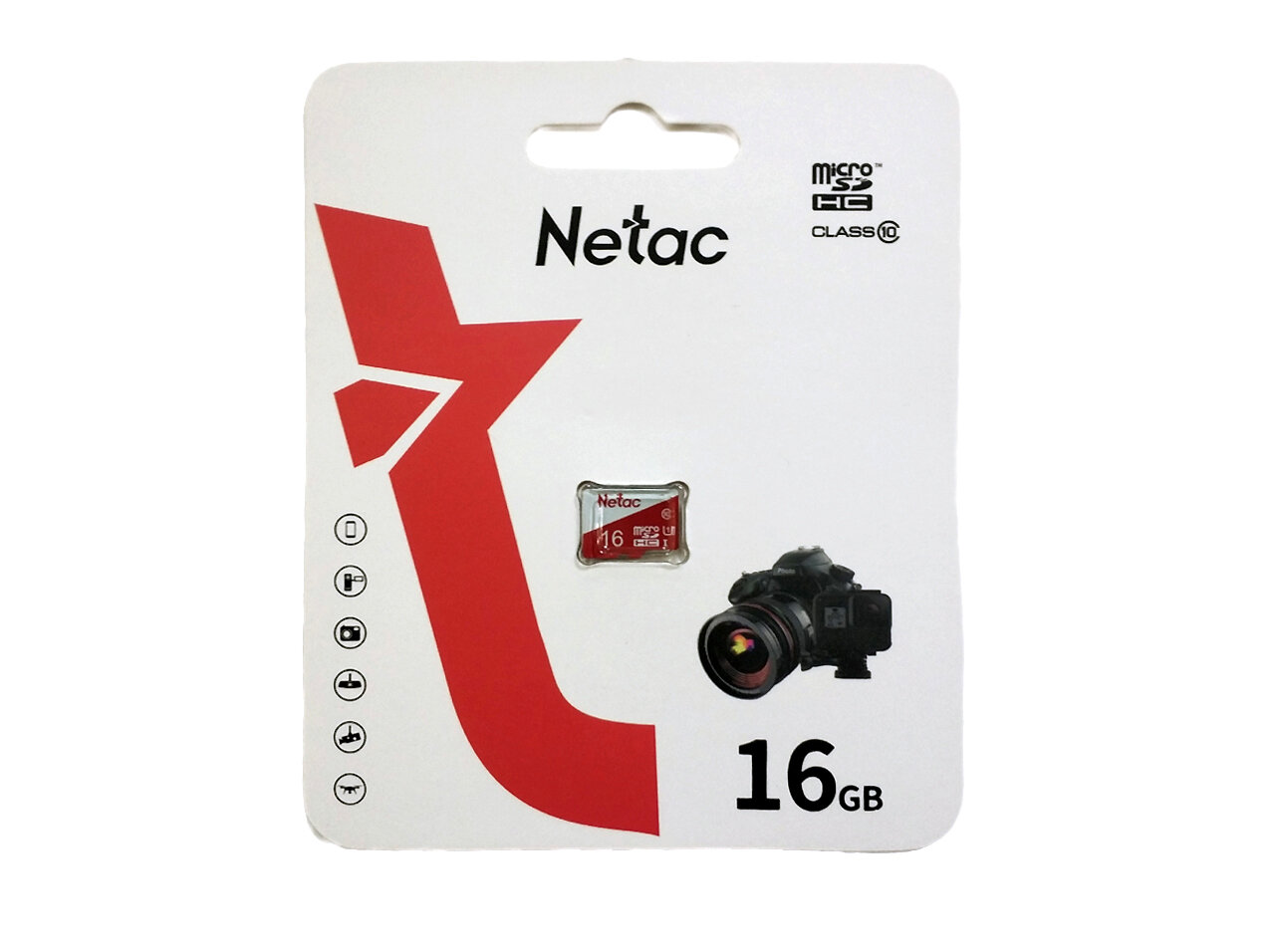 Карта памяти Netac MicroSDHC 16Gb P500 Eco Class 10 без адаптера SD