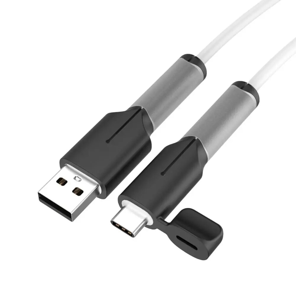 3-в-1 кабель USB Type-C, Micro USB, Lightning, черный