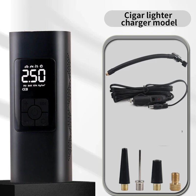 Насос автомобильный компрессор автомобильный насос для велосипеда компрессор аккумуляторный насос для велосипеда электЭлектрический воздушный насос для шин, портативный компрессор с цифровым дисплеем, 150psi, для мячей cigar lighter model