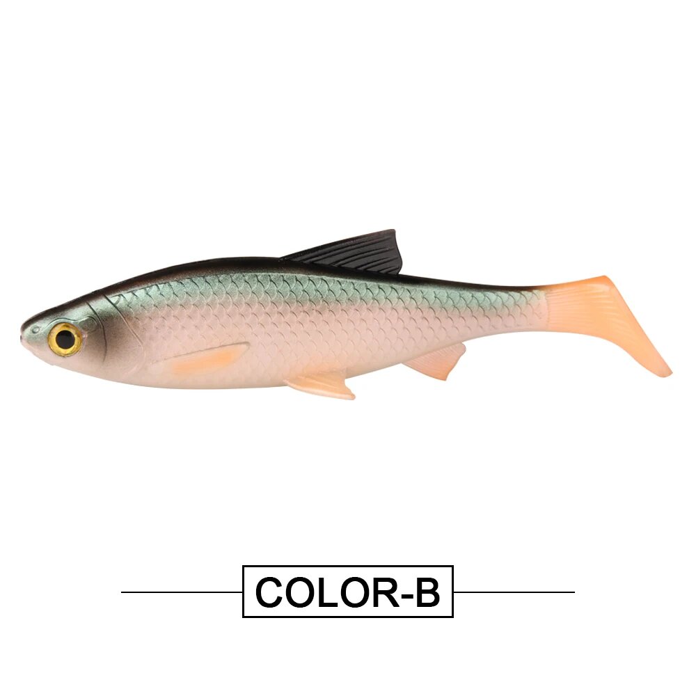 Spinpoler 3d River Roach Paddle Tail мягкая приманка 5г/10г/20г/40г Белый, 20g, Color-B