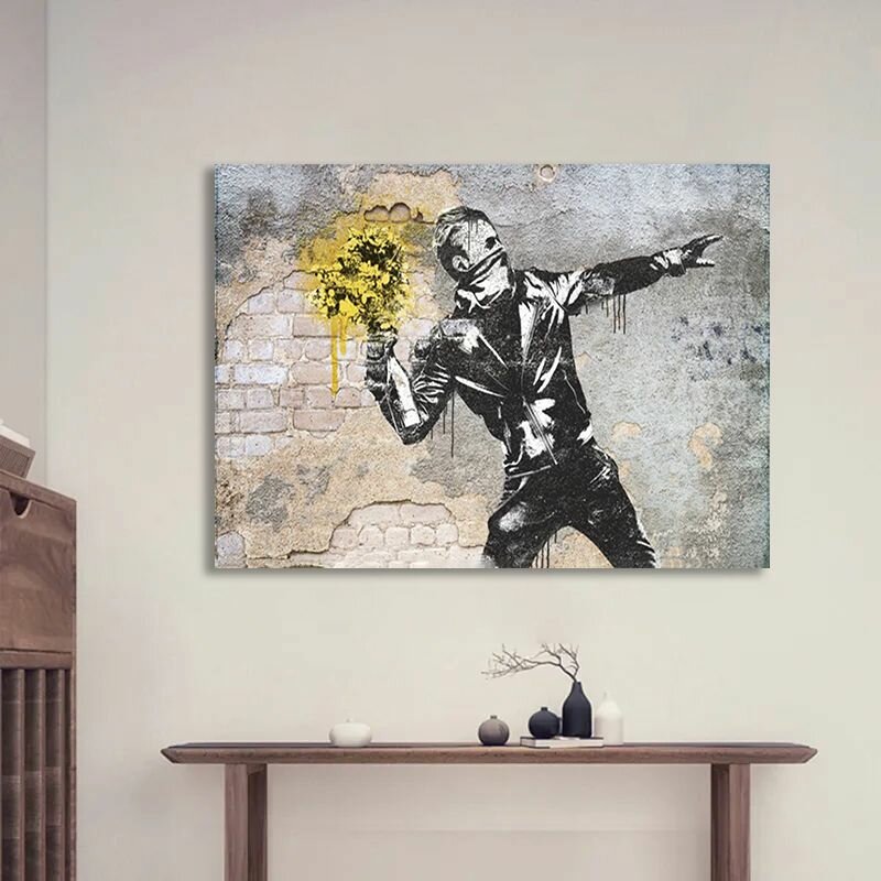 Бэнкси / Banksy - картина для интерьера / на стену, бэнкси постер , 50х70 см.