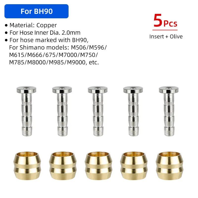 Велосипедный тормоз, медная оливковая головка, соединительная вставка/набор масляных игл для Shimano BH59 BH90 Sram Magura Tektro, гидравлический дисковый тормоз
