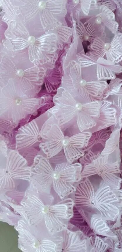 H804 жемчужный бант, цветок, органза, кружевная отделка, отделка, вязание, свадебное кружево, вышитая DIY, лоскутная лента, швейные принадлежности, ремесло