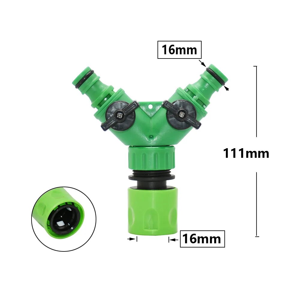 3/4 "резьба садовый водопроводный разветвитель 2-ходовой садовый шланговый клапан Y-типа полива регулируемый переключатель контроллер