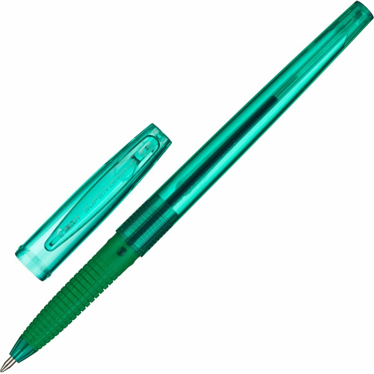 Ручка шариковая Pilot Super Grip G (0.22мм, зеленая, масляная основа) (BPS-GG-F-G), 1шт.
