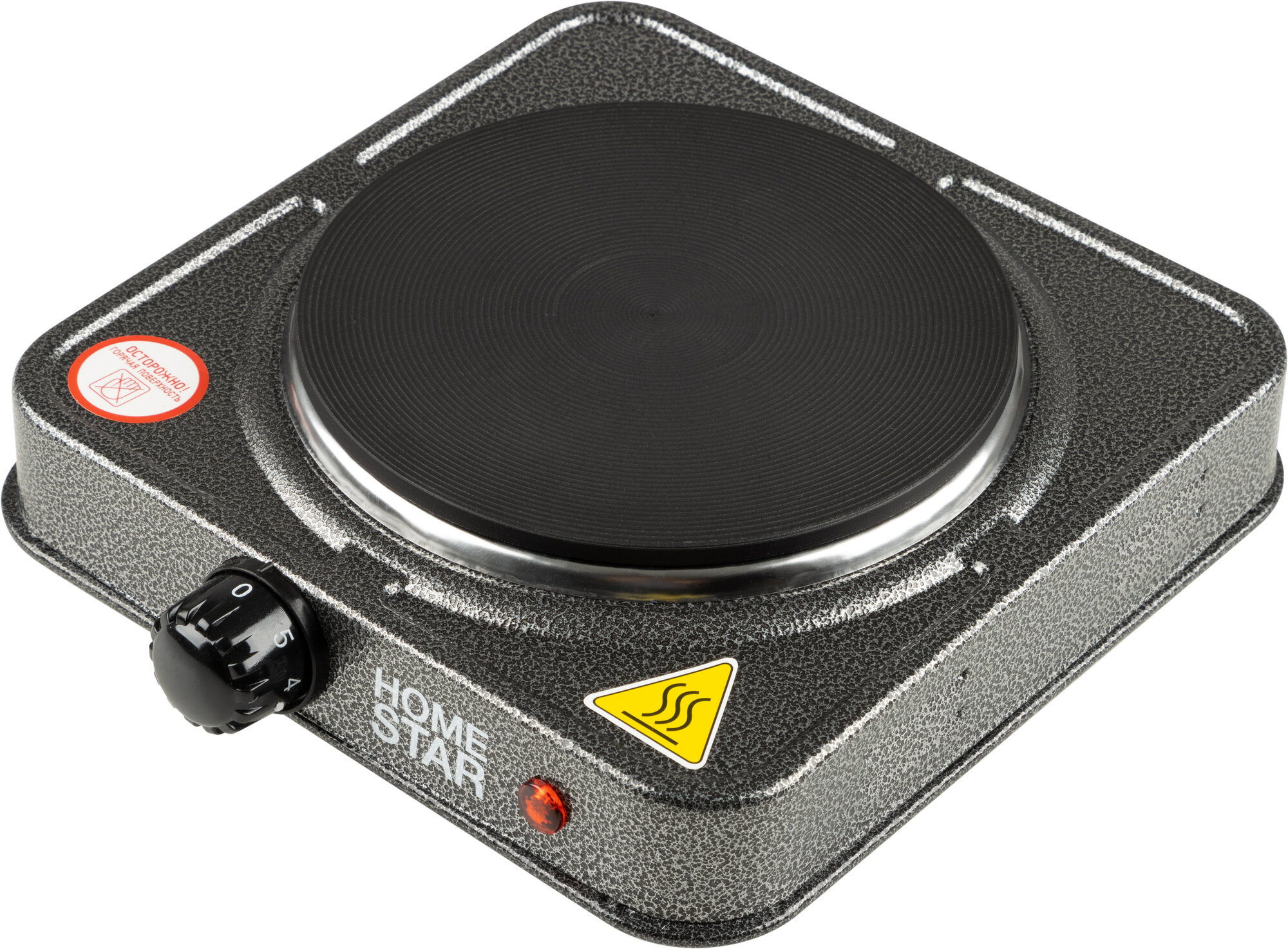 Электроплита настольная HOMESTAR HS-1102, чугунная рабочая поверхность, 1000 Вт