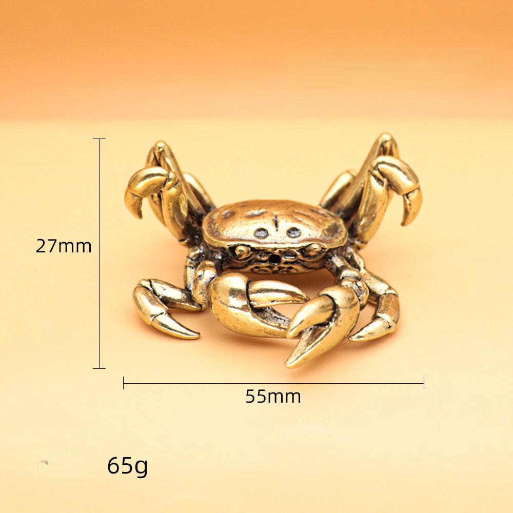 Миниатюрная статуэтка краба из латуни