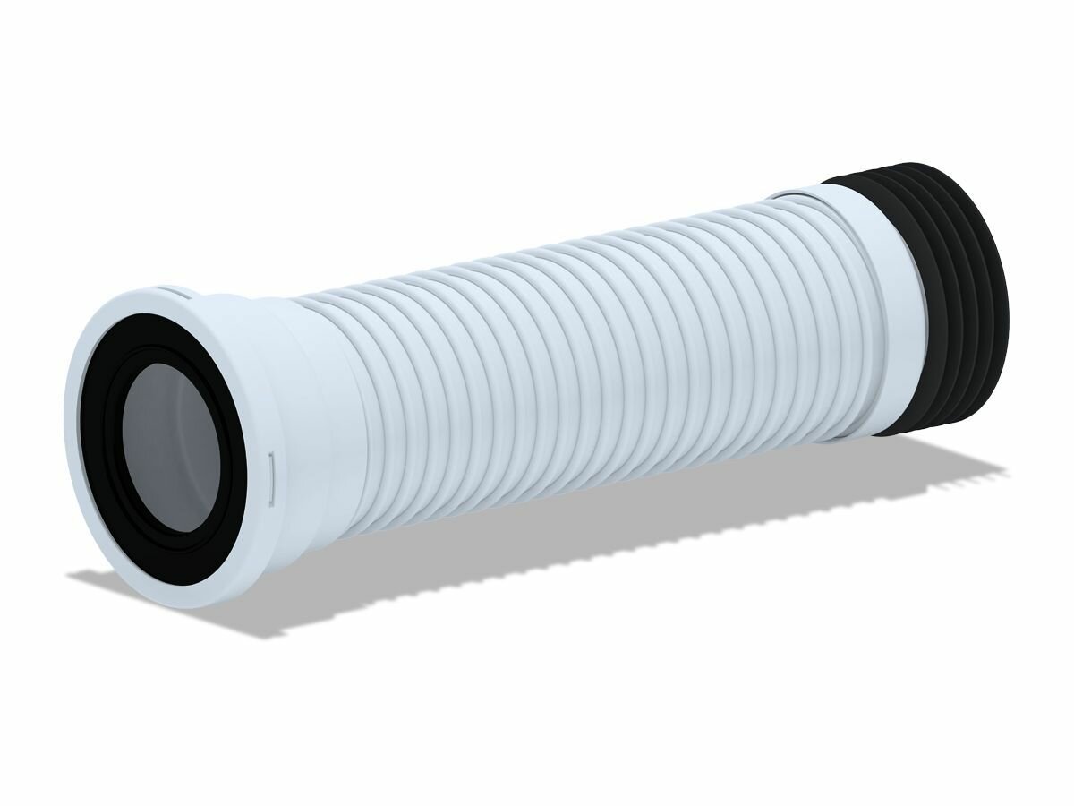 Удлинитель гибкий Ани Пласт K528 для унитаза, армированный, обратного сжатия 280-540мм