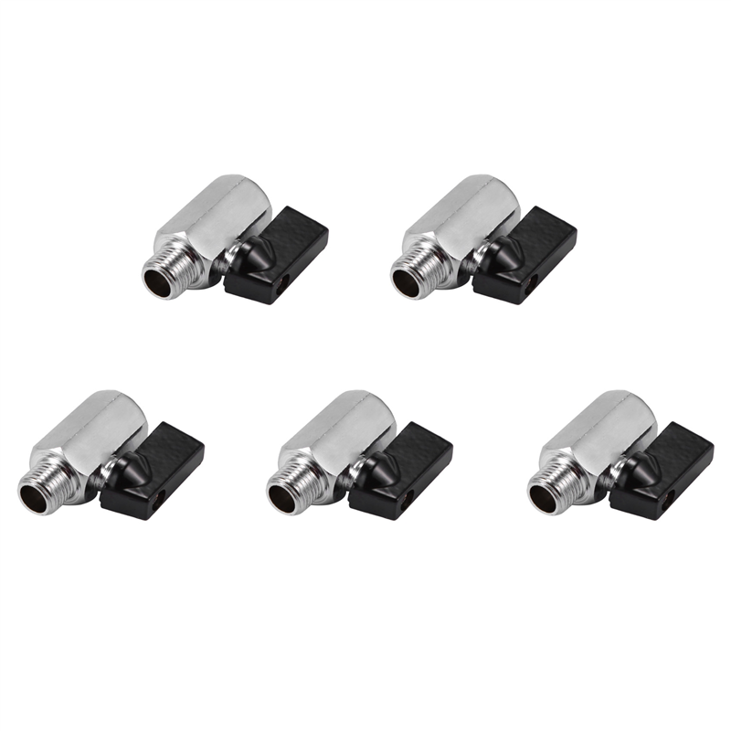 5X хром латунь 1/4 дюйма Bsp шаровой кран резьба кран мужской к женской воздушный компрессор шланг