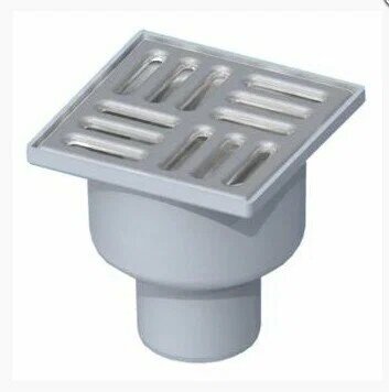 Сантех трап пластиковый ф-50 прямой 10 на 10 реш. Нерж. Татполимер 101200045 ЛОТ 2 шт