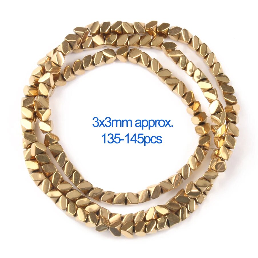 Золотые бусины 3x3mm shape 19