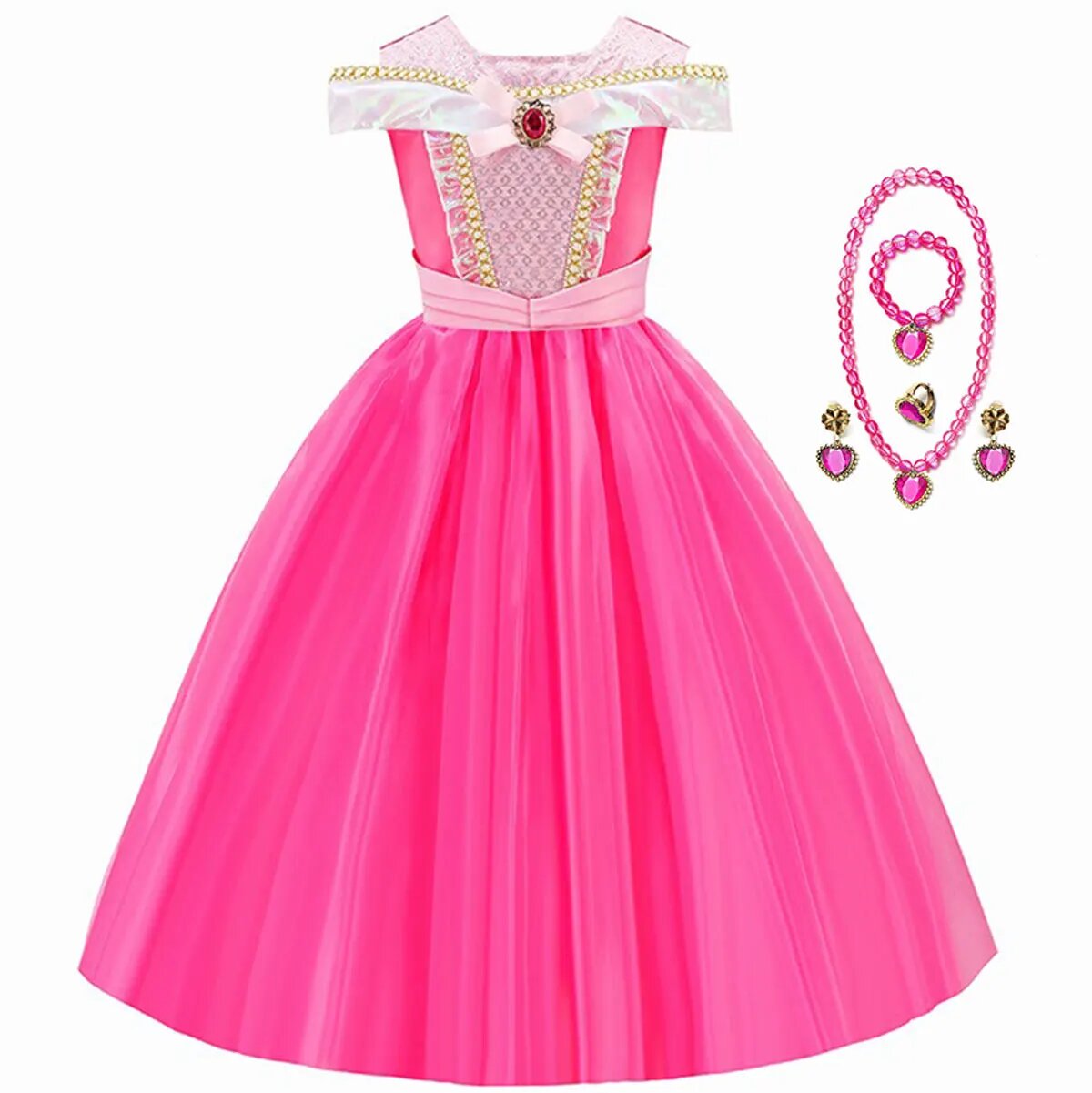 Платье принцессы Авроры Disney для девочек 4-10 лет 4T(120), Розовый