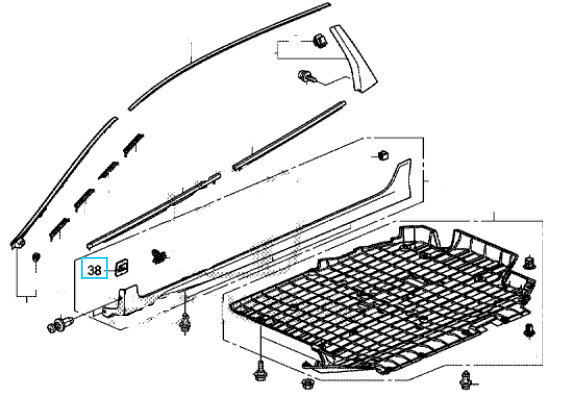 Фиксатор, боковая отделка порога (Оригинал)