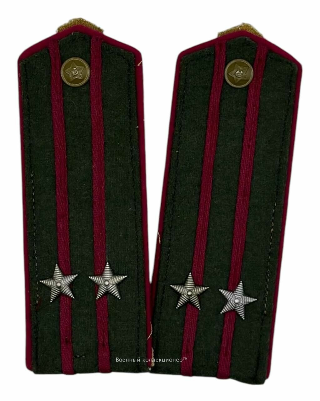 Погоны полевые подполковник, пехота, РККА, СССР обр. 1943 г.