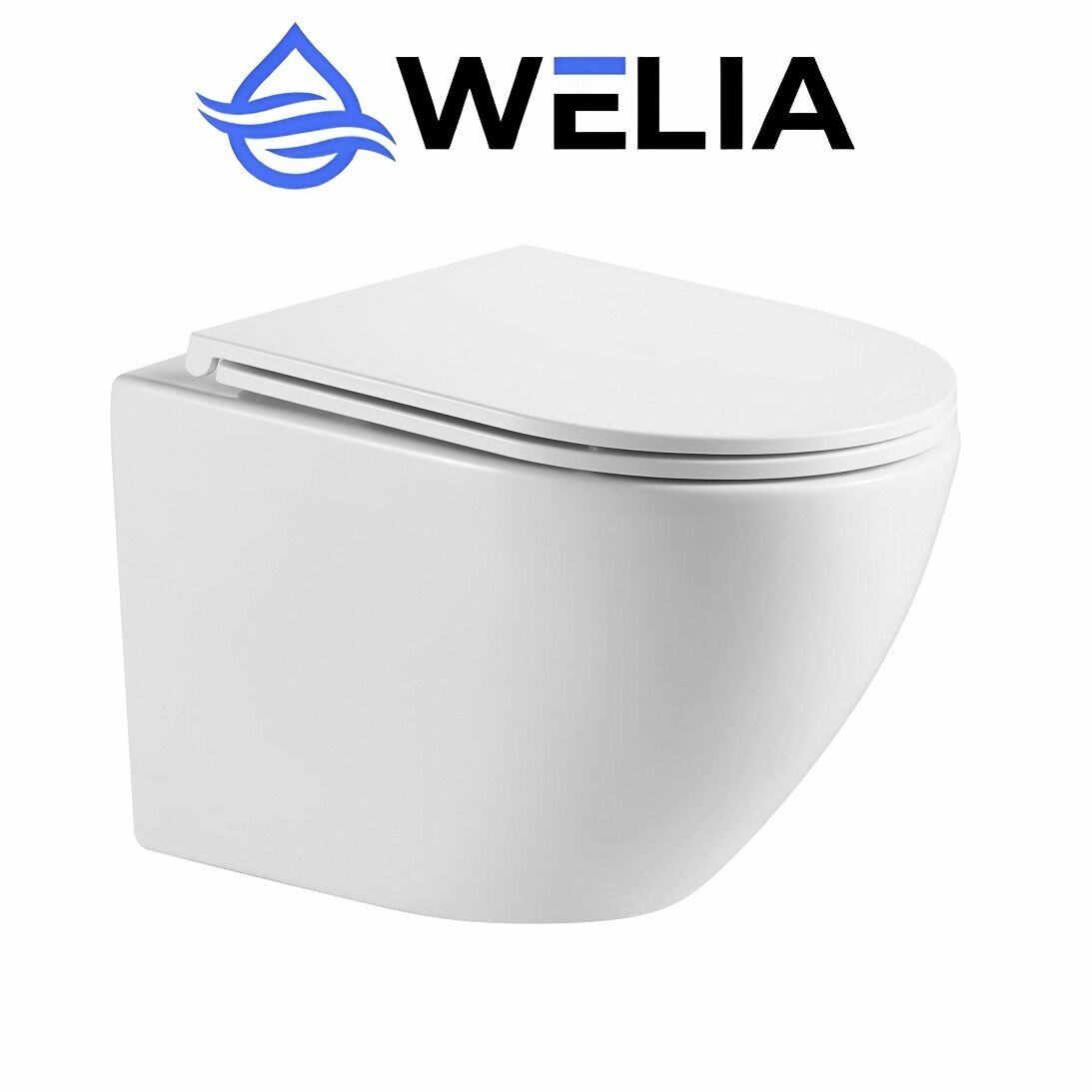 Унитаз подвесной безободковый Торнадо с быстросъемным сиденьем микролифт Welia WL22