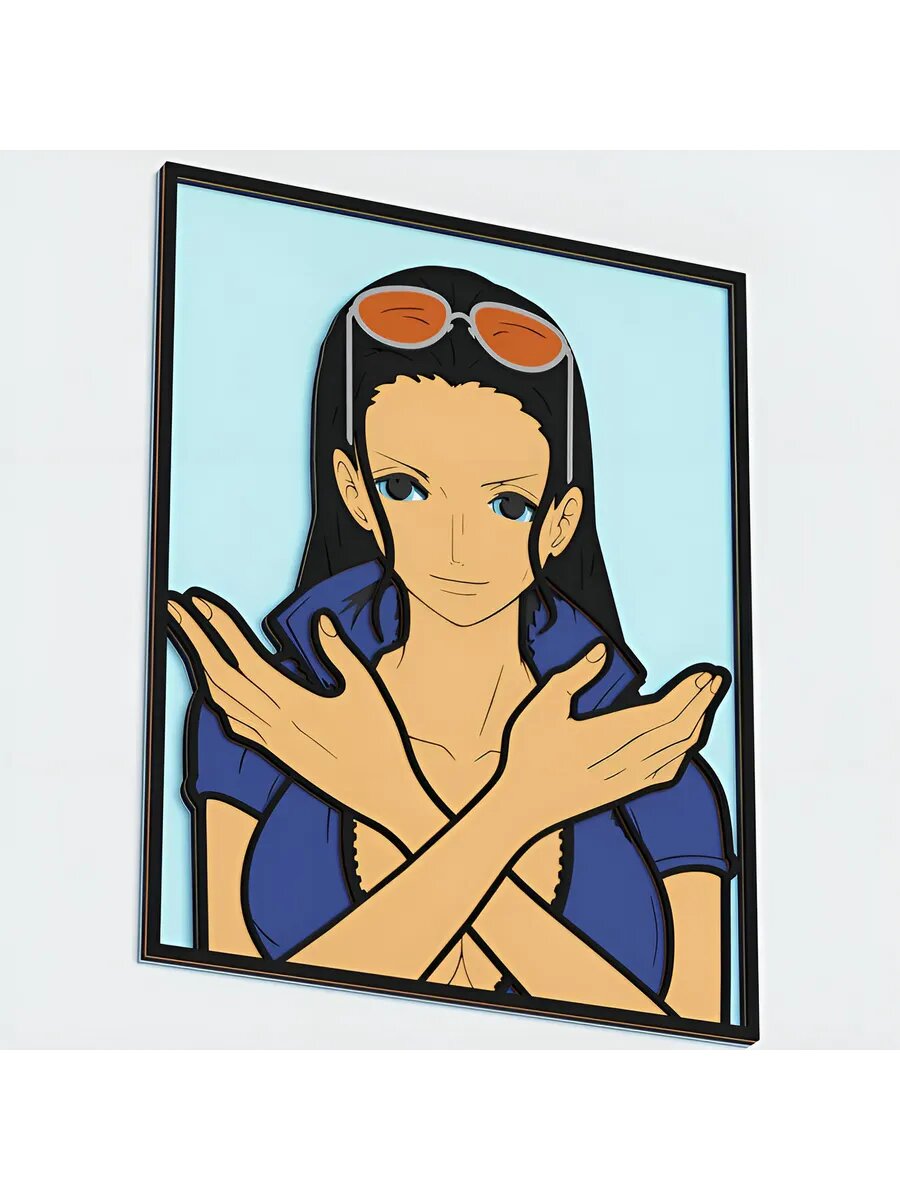 3D Картина по номерам из дерева Робин, 23x30 см