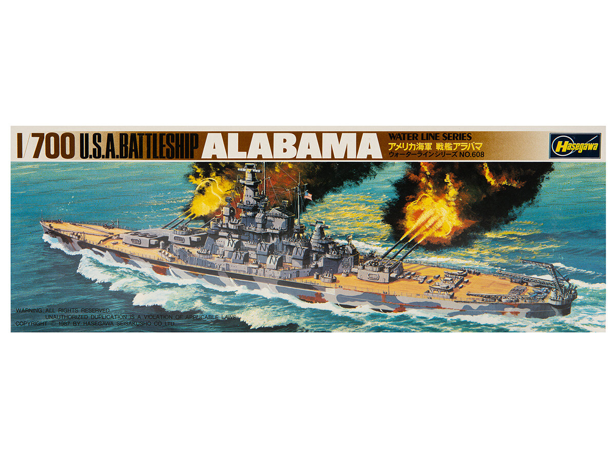 49608 Hasegawa Американский линкор Alabama (1:700)