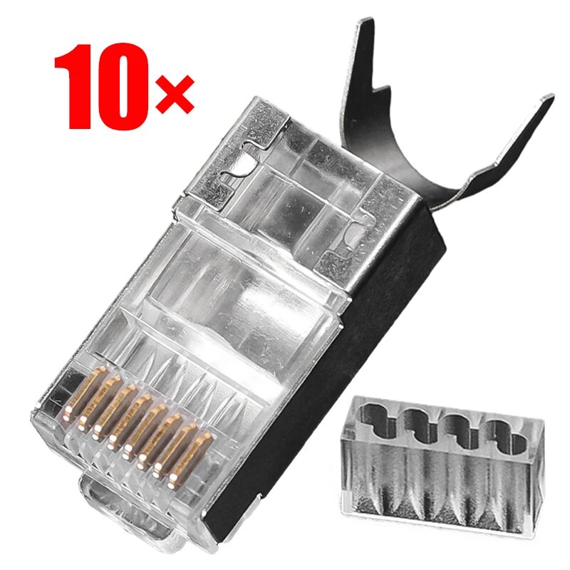 CAT7 экранированный сетевой кабель RJ45 10PCS