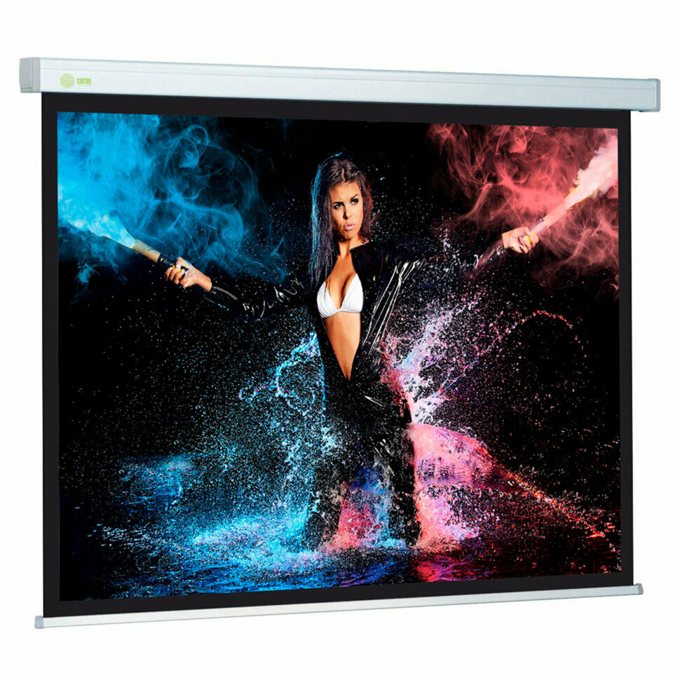 Экран Cactus Wallscreen CS-PSW-180x180, 180x180 см, 1:1, настенно-потолочный, белый, 238918