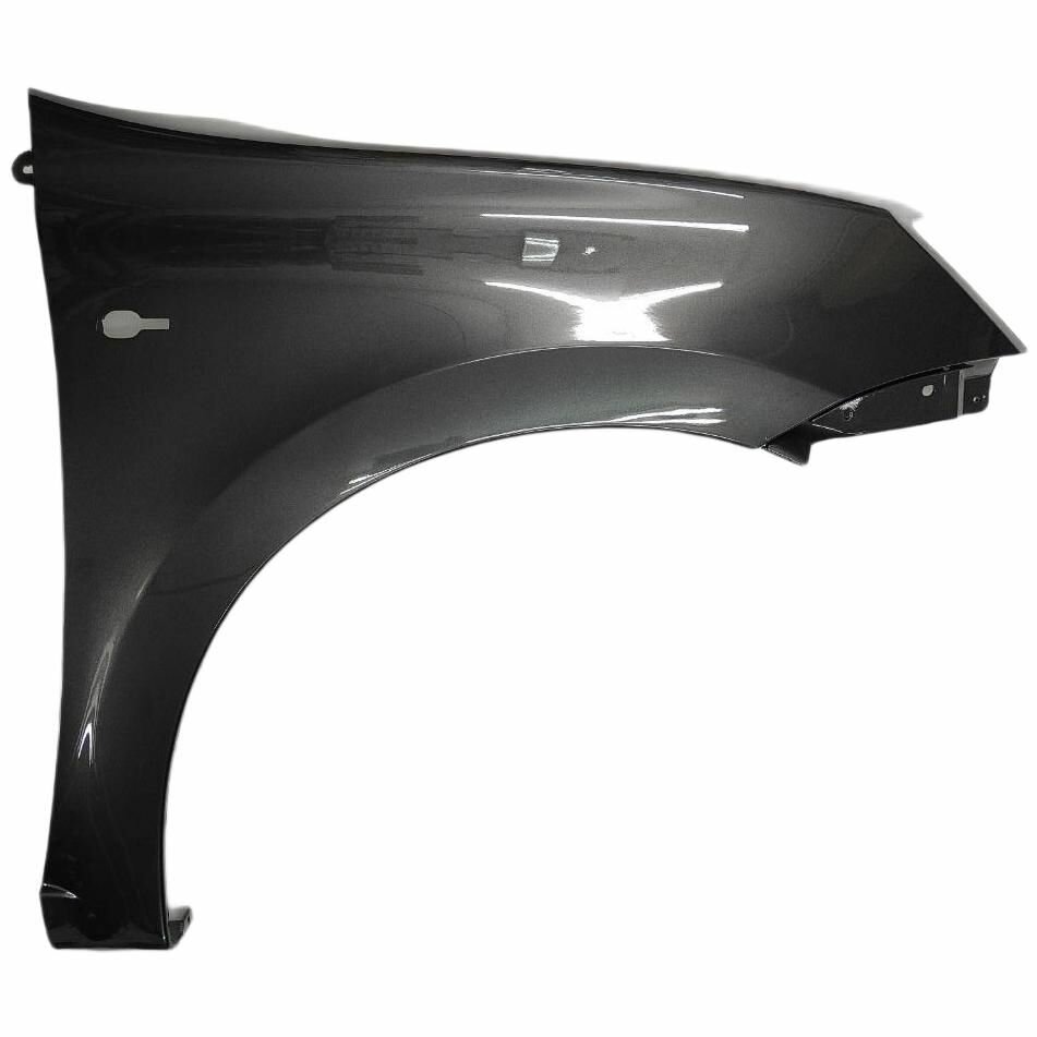 Крыло правое пластиковое , Калина 2; Лада Гранта в цвете Борнео 633"темно серебристо серый"