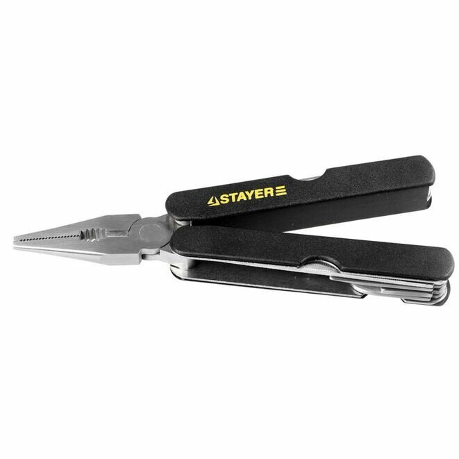 Многофункциональный инструмент STAYER 11 в 1, рукоятка 100mm, материал рукоятки сталь/пластик