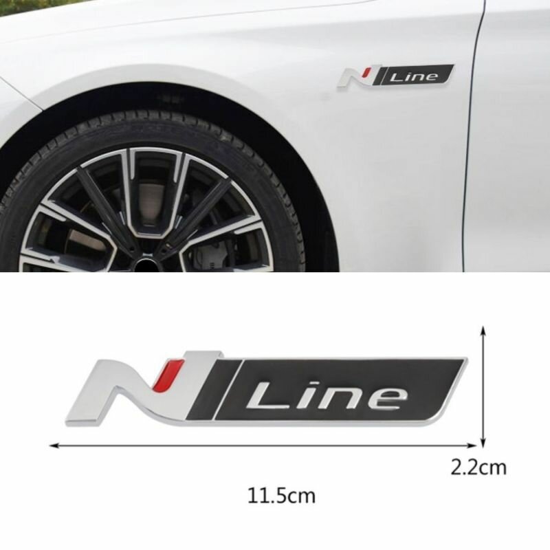 Шильдик Hyundai N Line на автомобиль, решетку радиатора, эмблема, логотип, наклейка, значок, машины