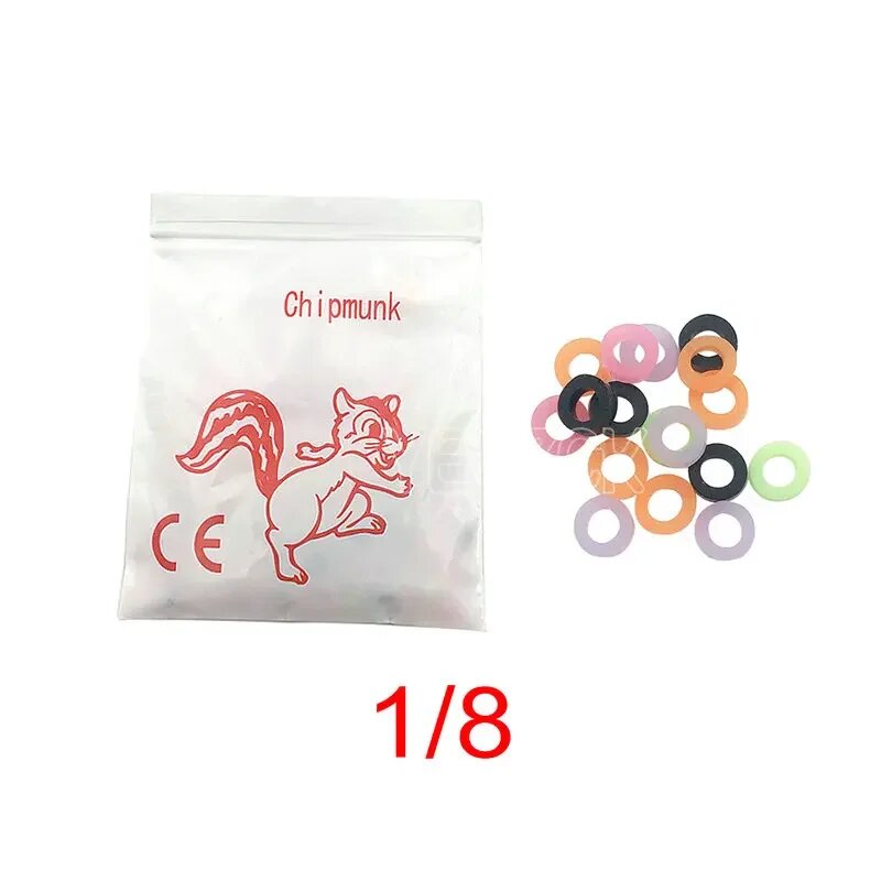 Ортодонтические резинки Yenzck 100 шт, силиконовые, 3,5/6,5 унций 1bag Chipmunk 6.5Oz
