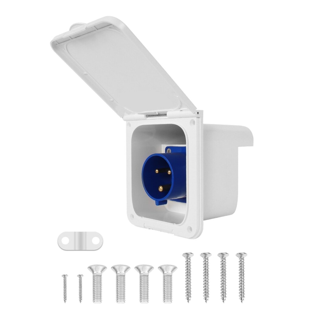 Штепсельная Вилка Зарядного Устройства На Входе Питания 16Amp, Розетка 220V-250V, Водонепроницаемая Электрическая Розетка, Водонепроницаемая для Дома на колесах RV