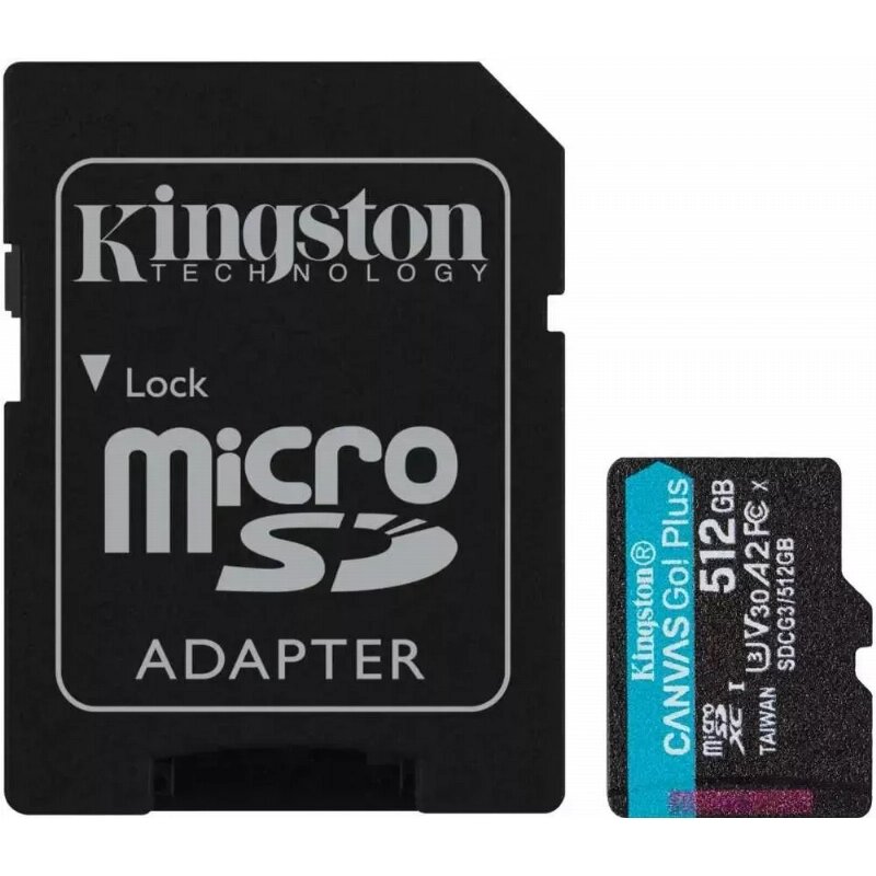 Карта памяти Kingston Canvas Go! Plus microSDXC 512 ГБ SDCG3/512GB