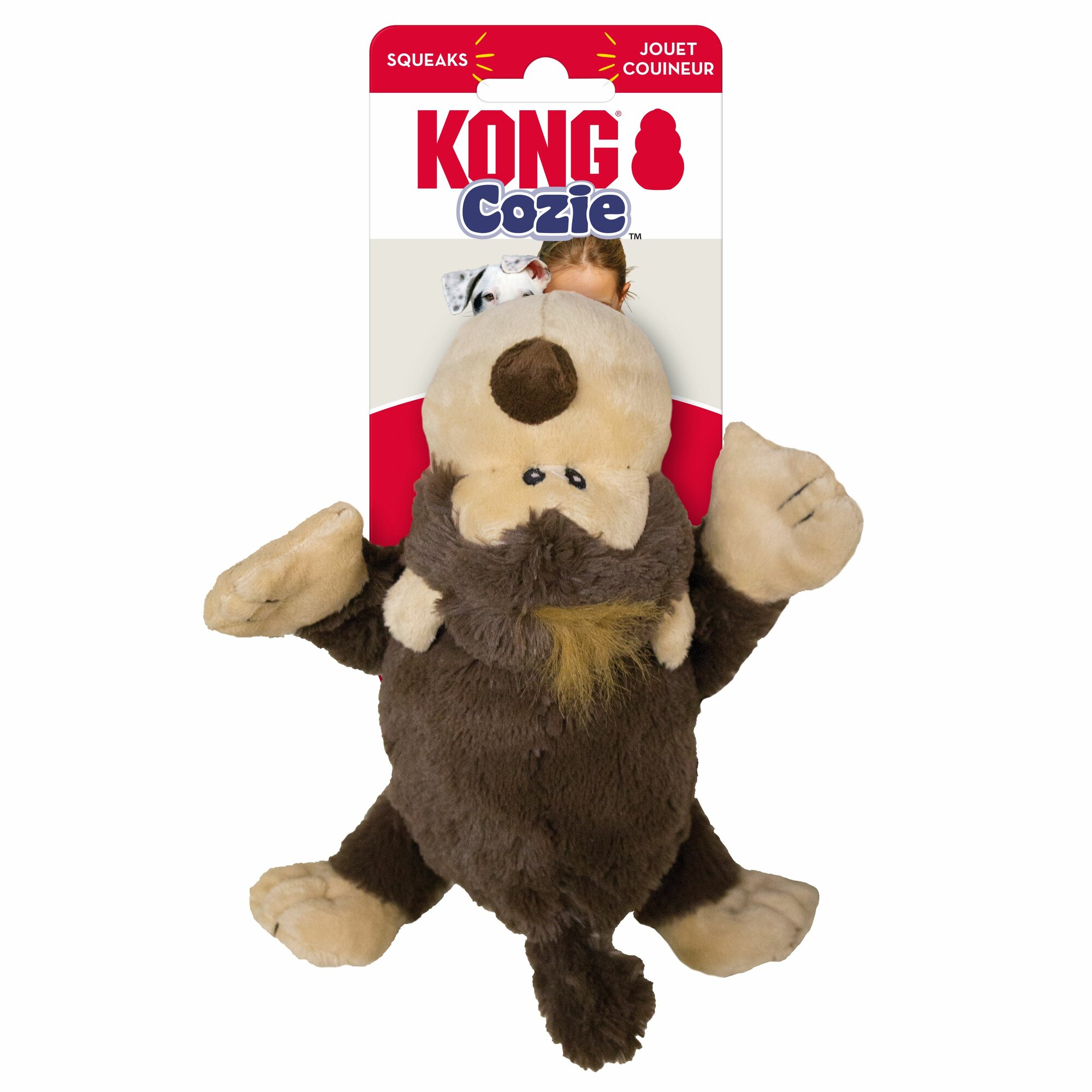 Kong Cozie Funky Monkey Мягкая игрушка для собак Обезьянка, M, 23 см