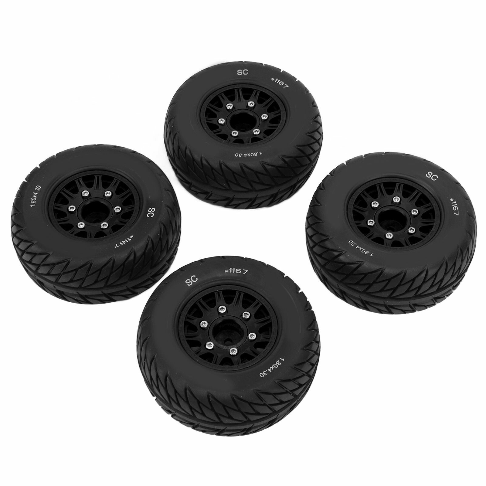 Короткие грузовые шины 1:10, сильная амортизация, хорошее сцепление, неровная текстура, стабильные, маневренные аксессуары для радиоуправления для Arrma для Senton Black