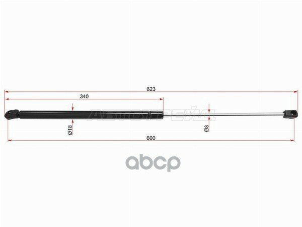 Амортизатор крышки багажника Opel Corsa 06-14 (Справа=Слева) Sat арт. ST-13182537