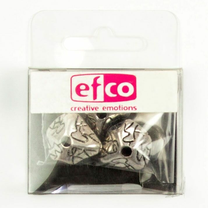 Бусины EFCO Серебристые, 19х12 мм, 3 шт
