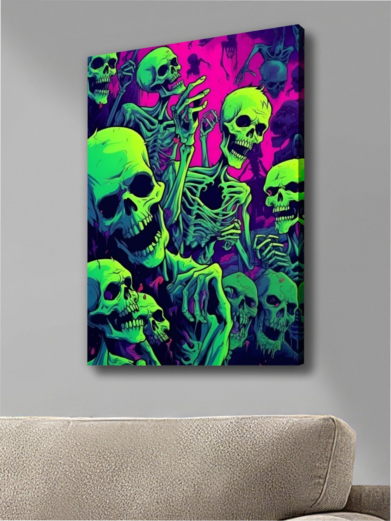 Картина Скелеты из ада модульная 50x70см 1шт.