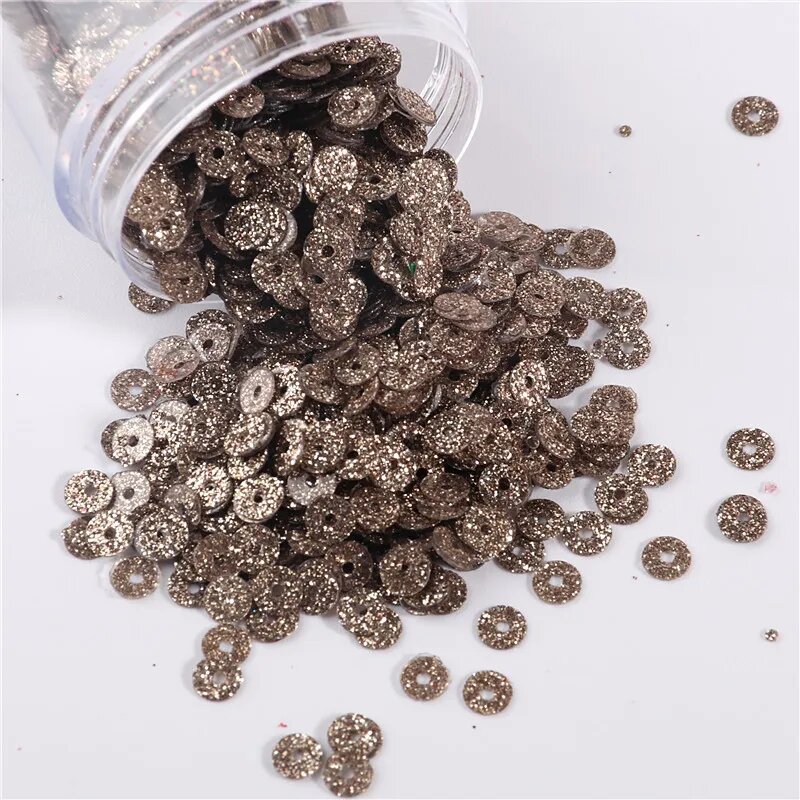 Блестки плоские круглые isequins 4 мм 2000 шт Серебряный, Gray