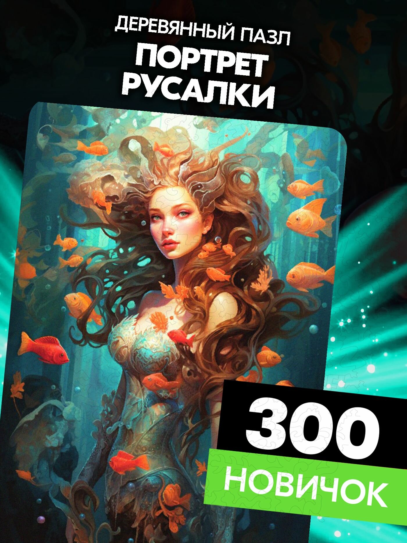 Пазл Портрет русалки 300 деталей простой