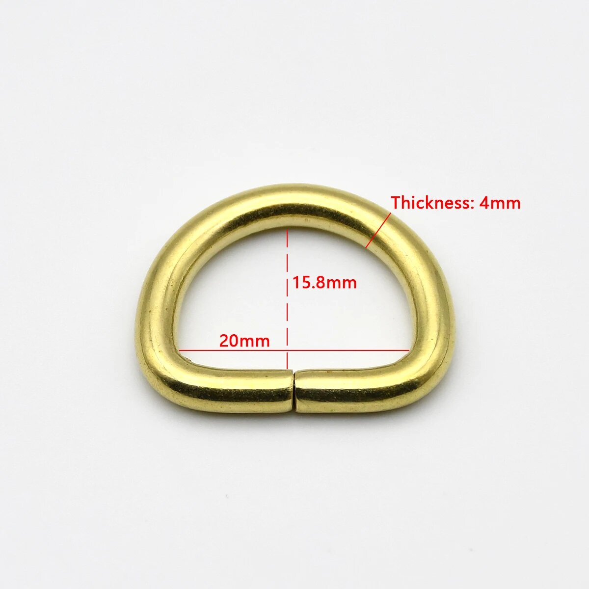 Латунные D-кольца 2 шт, 10-38 мм Inner width 20mm
