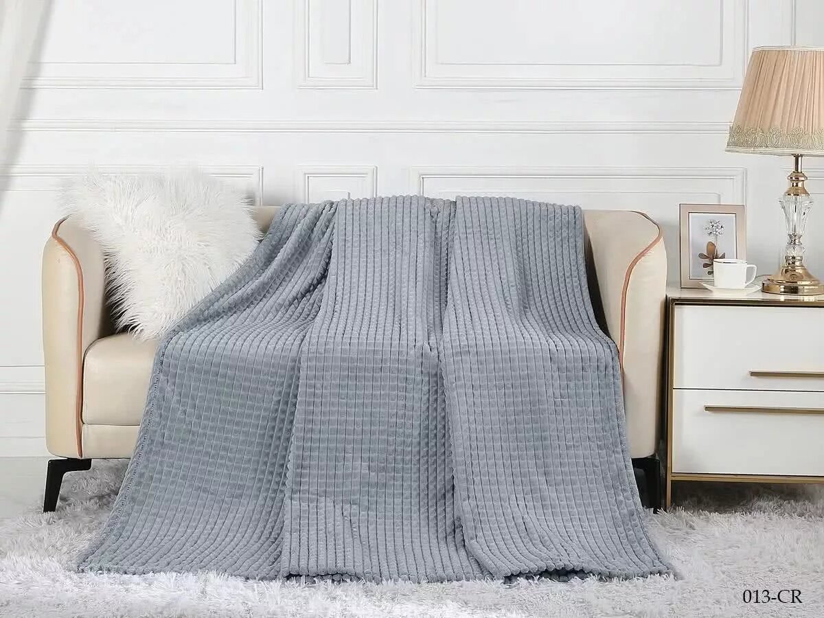 Акриловый плед Carre 013-CR Cleo (серый), 200x220