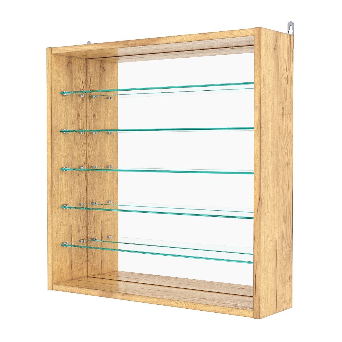 Витрина настенная №1-6Г с зеркалом, Дуб Золотистый. Производитель товара - компания Westcom.