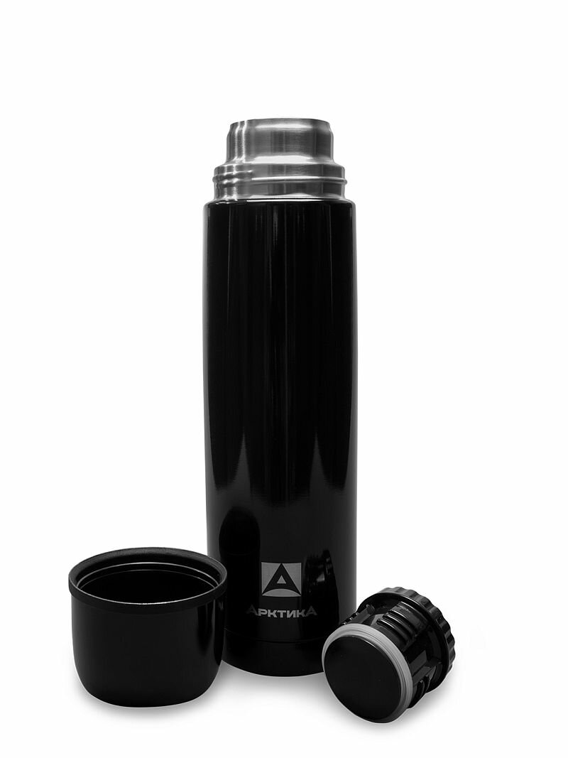 Термос для напитков Арктика 102-1000, 1л, черный